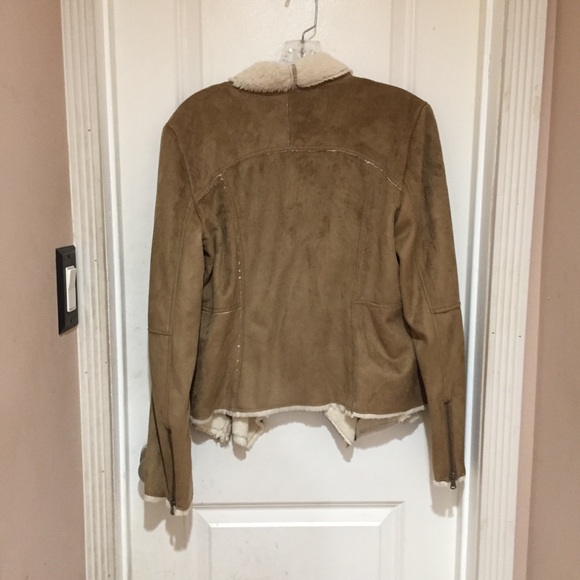 Love Stitch | Jackets & Coats | Love Stitch Fuzzy Leather Jacket | Poshmark